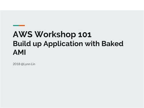 Aws Workshop 101 Pdf