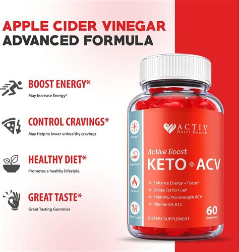 Activ Keto Acv Gummies Mg Vegan Formula With Apple Cider Vinegar Vitamin B Gummies