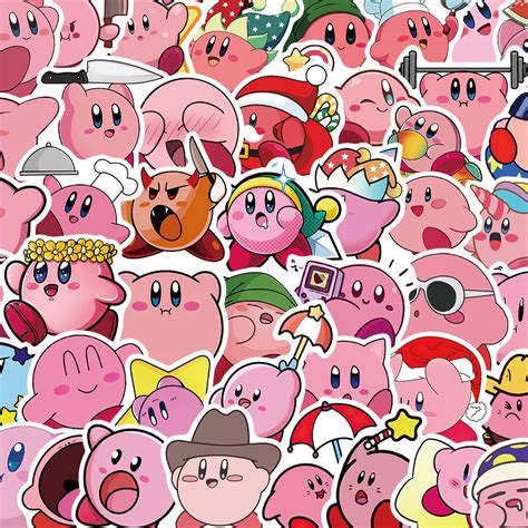 PCS Nuevo Kawaii Kirby Pegatinas Para Niña Lindo Dibujos Animados A Bricolaje Maleta Papelería