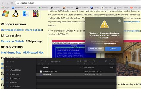 Doxbox X Is Damaged And Can T Be Opened Dosbox X MacOS ARM On M MBP Issue