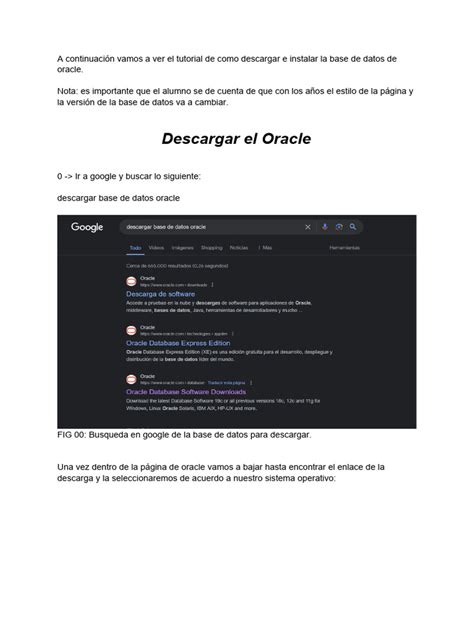 Instalación De Oracle Pdf Sql Informática