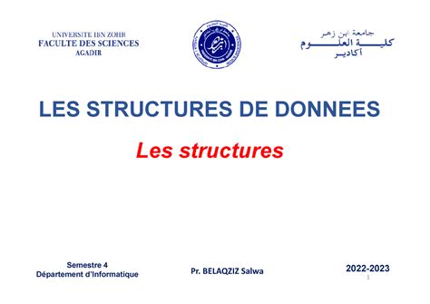 03 Sd Les Structures Informatique Les Structures De Donnees Les