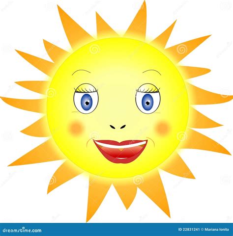 Sol Sonriente Stock De Ilustración Ilustración De Icono 22831241