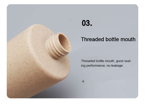 Eco Friendly Wheat Straw Pe Bottles Biodegradable Shower Gel Containers