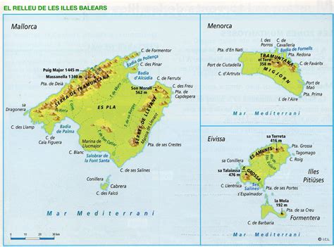 Socials a Quartó r ESO RELLEU DE LES ILLES BALEARS
