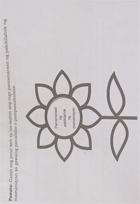 Panuto Gamit Ang Petal Web Ay Isa Isahin StudyX