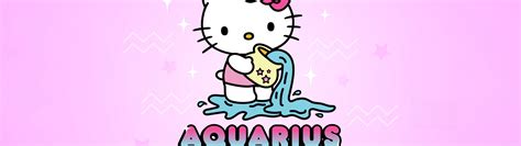 Aquarius Wallpaper 4k Hello Kitty Zodiac Sign