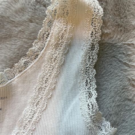 Brandy Melville Ronnie Lace V Neck Tank Perfect Depop