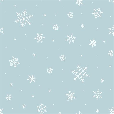 Premium Vector Snowy Winter Seamless Pattern Of Hand Drawn Snow