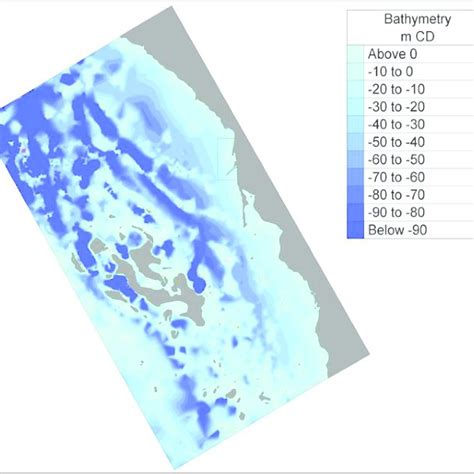 Bathymetry Plot Of Offshore Area Download Scientific Diagram