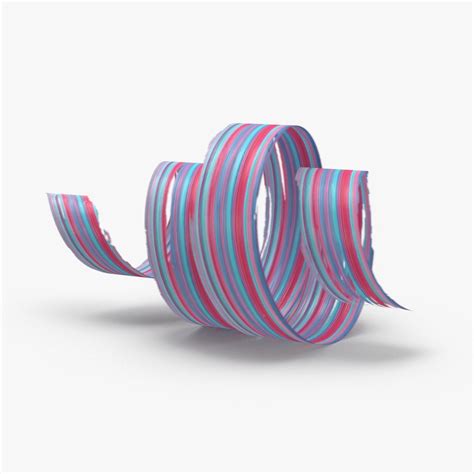 3d 페인트 브러시 스트로크 04 레드 블루 3d 모델 29 Max Ma C4d Upk Unitypackage