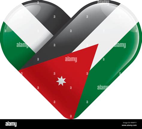 Love Jordan Flag Heart Stock Vector Images Alamy