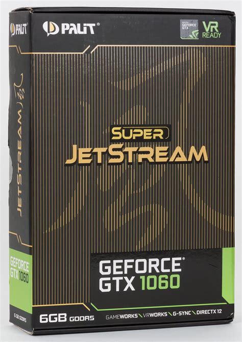 Видеоускоритель Palit GeForce GTX 1060 Super Jetstream (6 ГБ):