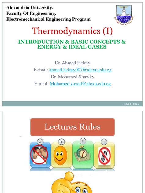 1 Introduction And Basic Concepts And Energy And Ideal Gases Pdf
