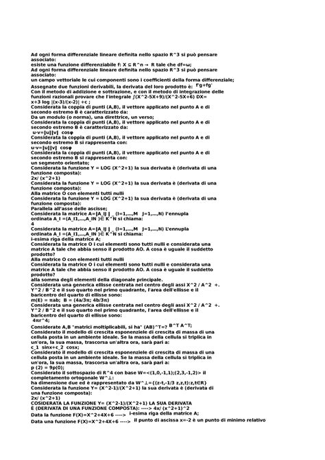 Risposte Desame Analisi 2 L 9 Mercatorum Ingegneria Gestionale