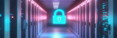 Secure Internet Access Secure Padlock And Network Data Future