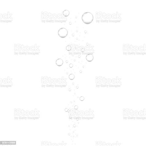 현실적인 수 중 Fizzing 공기 거품에 고립 된 흰색 배경 탄산수 기포 3차원 형태에 대한 스톡 벡터 아트 및 기타 이미지