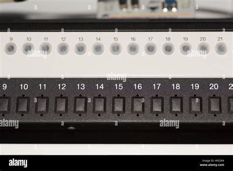 Ethernet Network Switch With Ethernet Cables Stock Photo Alamy