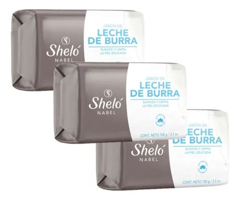 Jabon De Leche De Burra Shelo Nabel® 100grs 3 Piezas Envío Gratis