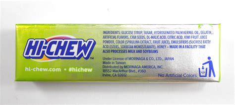 Hi Chew Stick Kiwi With Chia Seeds Chewy Fruit Candy By Morinaga Pack