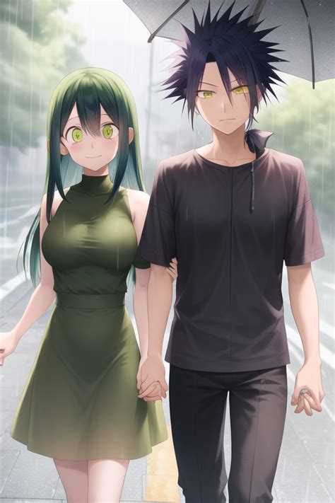Tokoyami And Tsuyu Holding Hands By Darkofrose On Deviantart