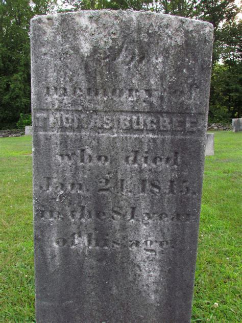 Thomas Bugbee 1761 1845 Find A Grave Memorial