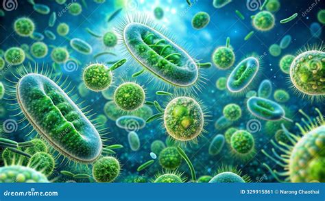 Dancing In The Microscopic World A Visual Exploration Of Cyanobacteria Ai Generated Royalty