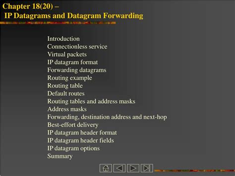 Ppt Chapter 1820 Ip Datagrams And Datagram Forwarding Powerpoint