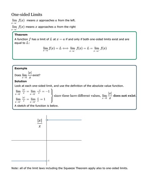 3 One Sided Limits Notes One Sided Limits Means Approaches From