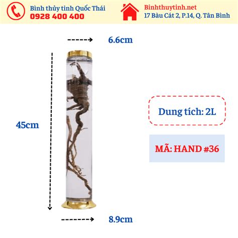 Bình Trụ ống 2l Hàn Quốc Mã Hand 36 Currentdate