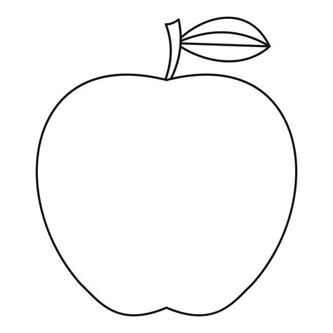 Apple Icon Outline Style 15206584 Vector Art At Vecteezy