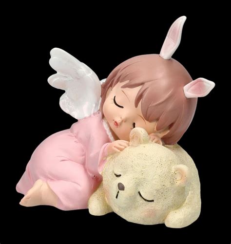 Sleeping Angel Figurine With Bear Figuren Shopde