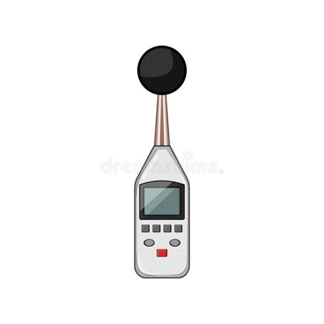Sensor Noise Level Meter Cartoon Vector Illustration Stock Vector