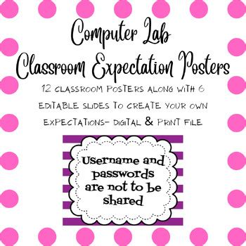 Computer Lab Rules By Douet S Teacher Toolbox TPT