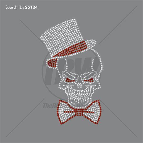 Skull And Top Hat Rhinestone Design Download Ra Skullandtophat