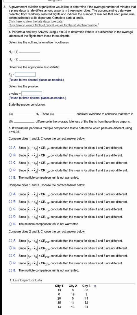 the conclusion of a ﻿one way anova procedure for the