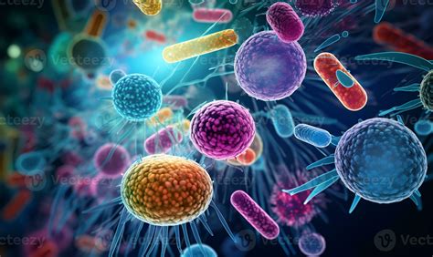 Cells Bacteria Viruses And Micro Organisms Seen From A Microscope Ai