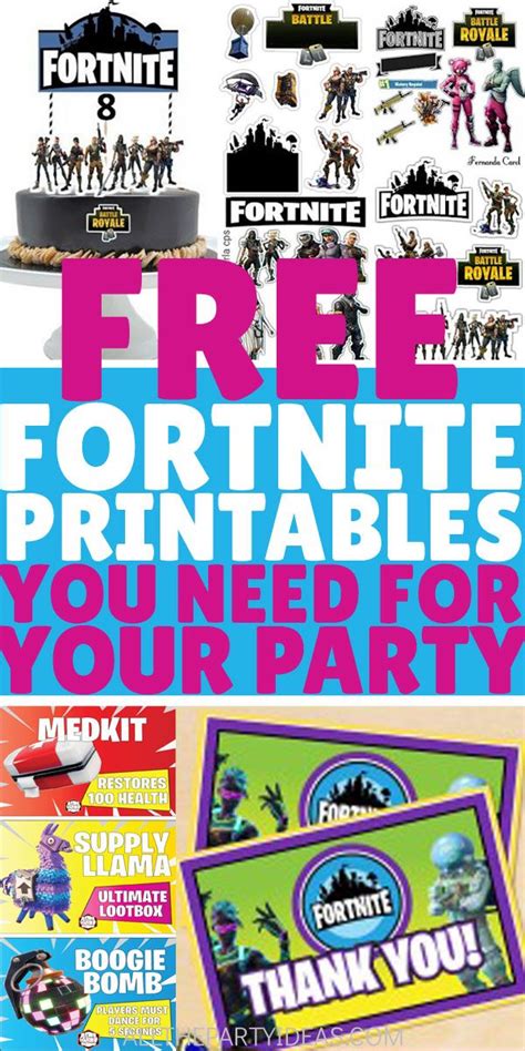 17 Free Fortnite Printables Party Decor Games Artofit