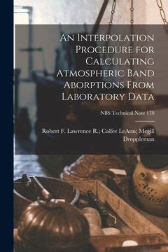 Libro An Interpolation Procedure For Calculating Atmospheric Band