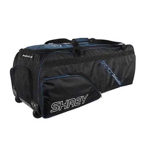 Shrey 1782 Star Wheelie Cricket Kitbag Blacknavy Prokicksports