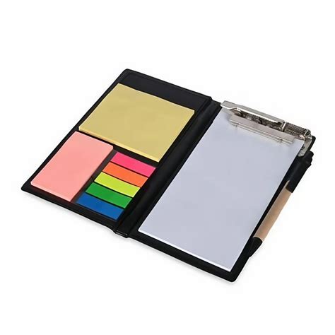 Leather Binding Sticky Note Pad With Clipboard For Office Paper Size