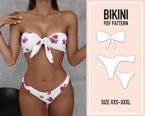 Bikini Pattern Pdf Sewing Pattern Swimsuit Pattern Pdf Etsy