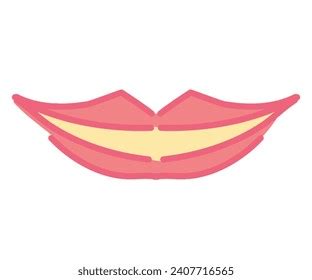 Accurate Mouth Shape Illustration Vowel Pronunciation Stock