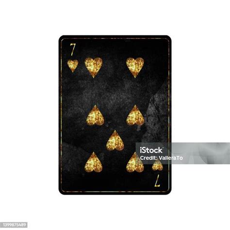 하트의 일곱 개 흰색 배경에 고립 된 그런 지 카드 카드 놀이 디자인 요소 7에 대한 스톡 벡터 아트 및 기타 이미지 7 가능성 공란 Istock