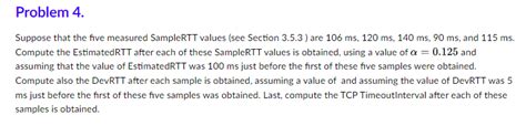 Solved Suppose That The Five Measured Samplertt Values See Chegg