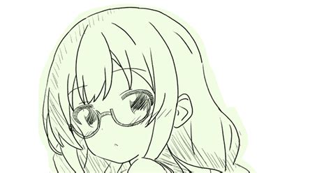 三つ編み 三つ編みメガネのスク水 水先じょん子のイラスト Pixiv