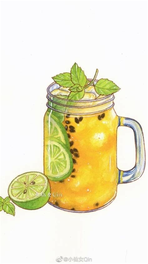 Yummy Fond d écran coloré Dessin artistique Dessin café