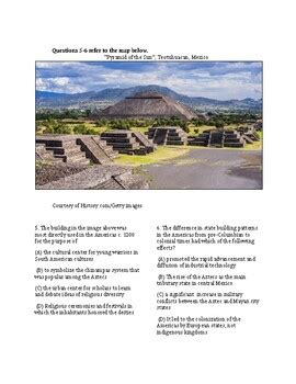 NEW AP World History Multiple Choice Questions Unit Global Tapestry