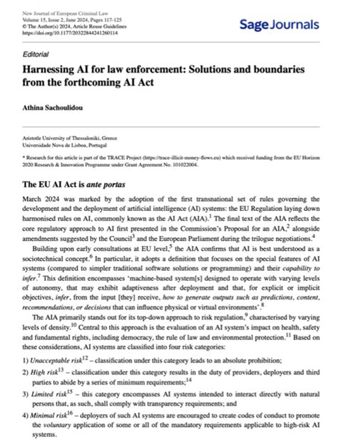 Harnessing Ai For Law Enforcement Solutions And Boundaries From The