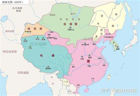 唐朝疆域演变图 知乎